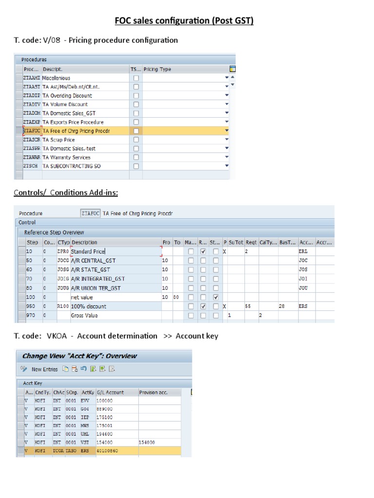 FOC Sales Configuration & Process | PDF