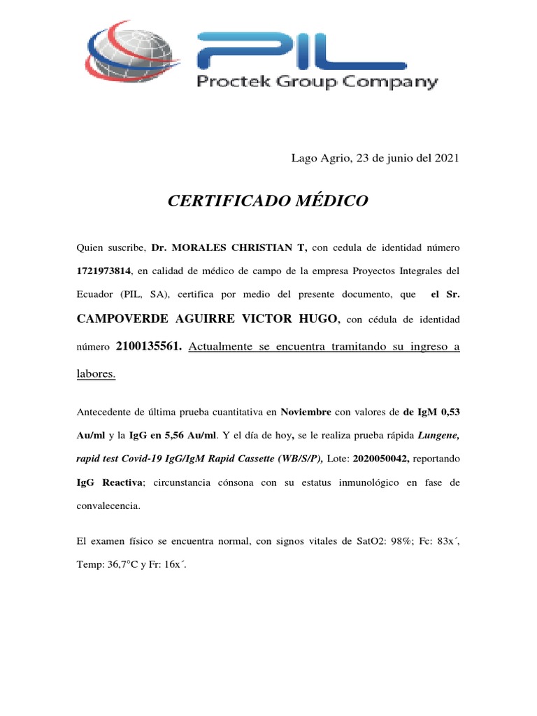 Alta Medica Victor Campoverde 23 Junio | PDF