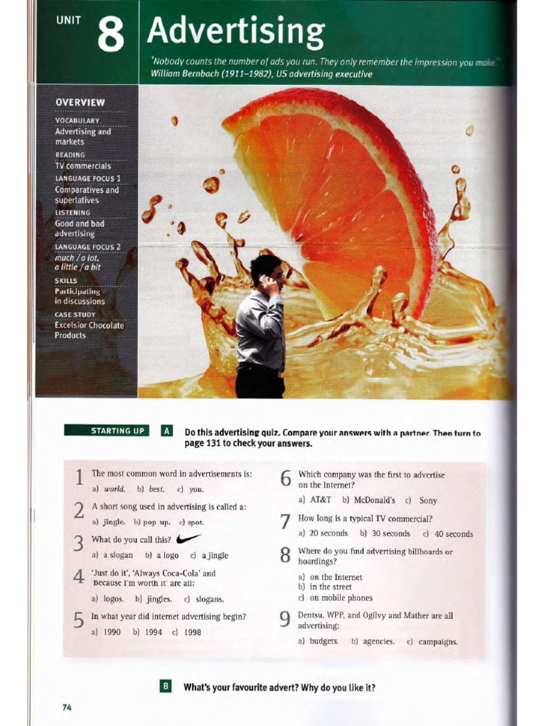 Elementary Market Leader 3rd Edition Unit 8 | PDF