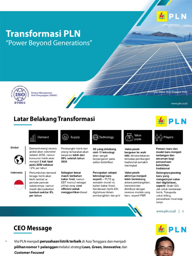Materi Survey Pemahaman Transformasi PLN | PDF | Pengelolaan Keuangan ...