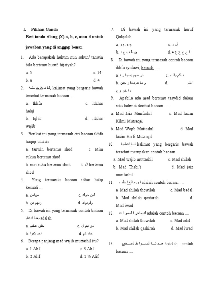 PAT BTQ Kelas IX | PDF