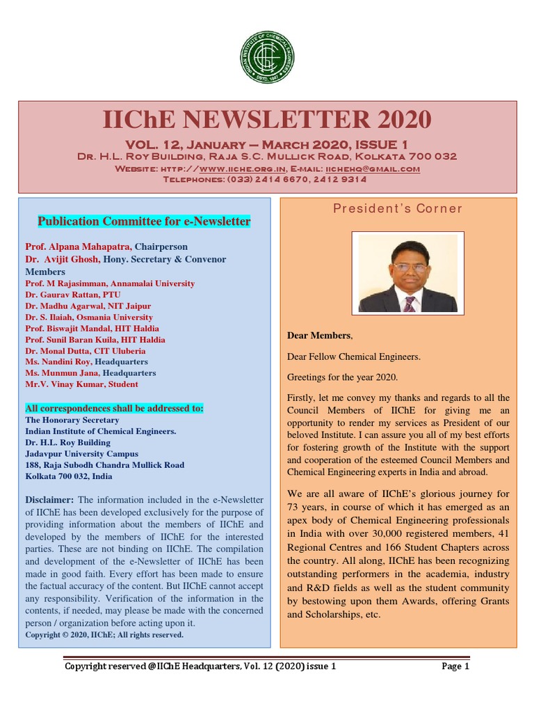 6 E-Newsletter, Issue 1, 2020 | PDF | Risk | Risk Management