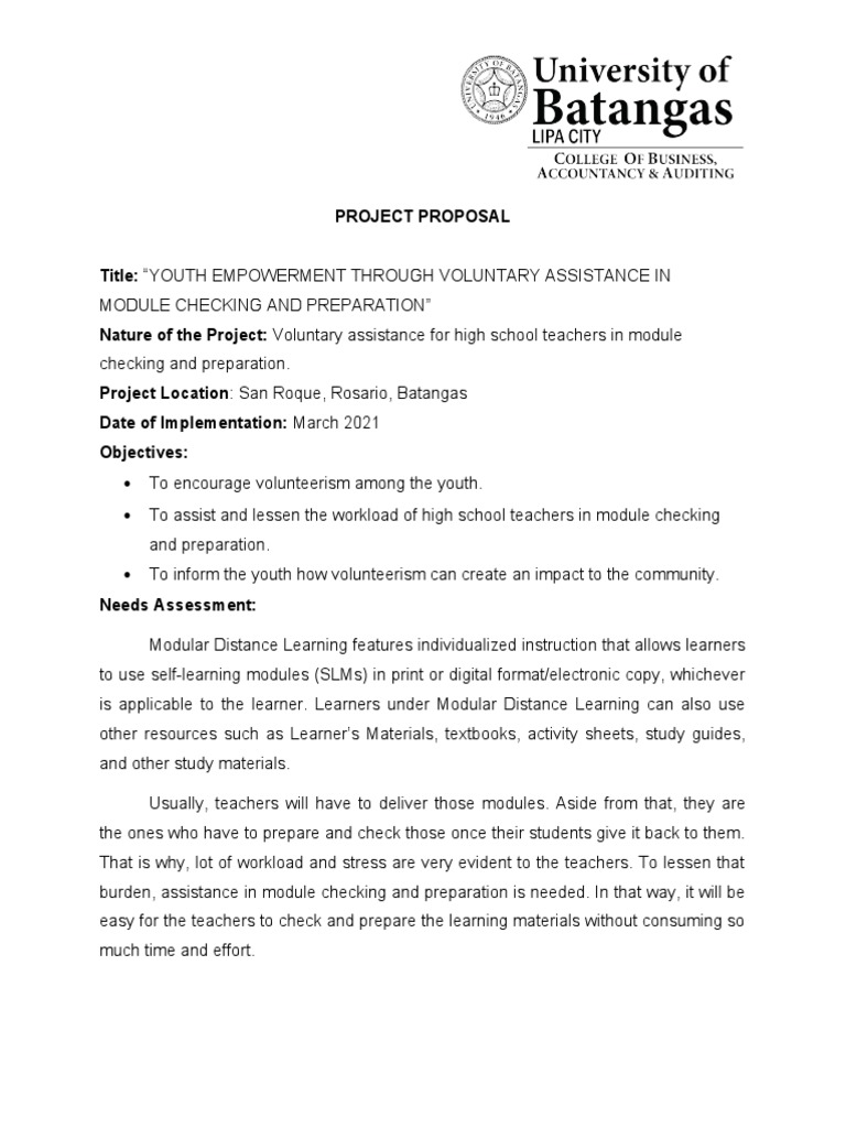 Proposal NSTP | PDF