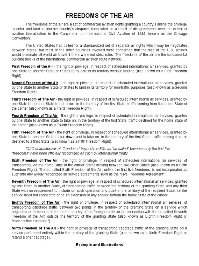 Freedoms of The Air | PDF | Airlines | Aviation