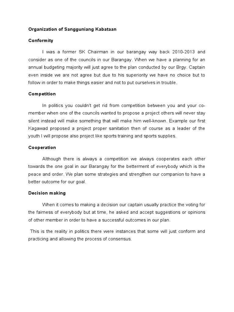 Sangguniang Kabataan Organization Insights | PDF | Career & Growth ...