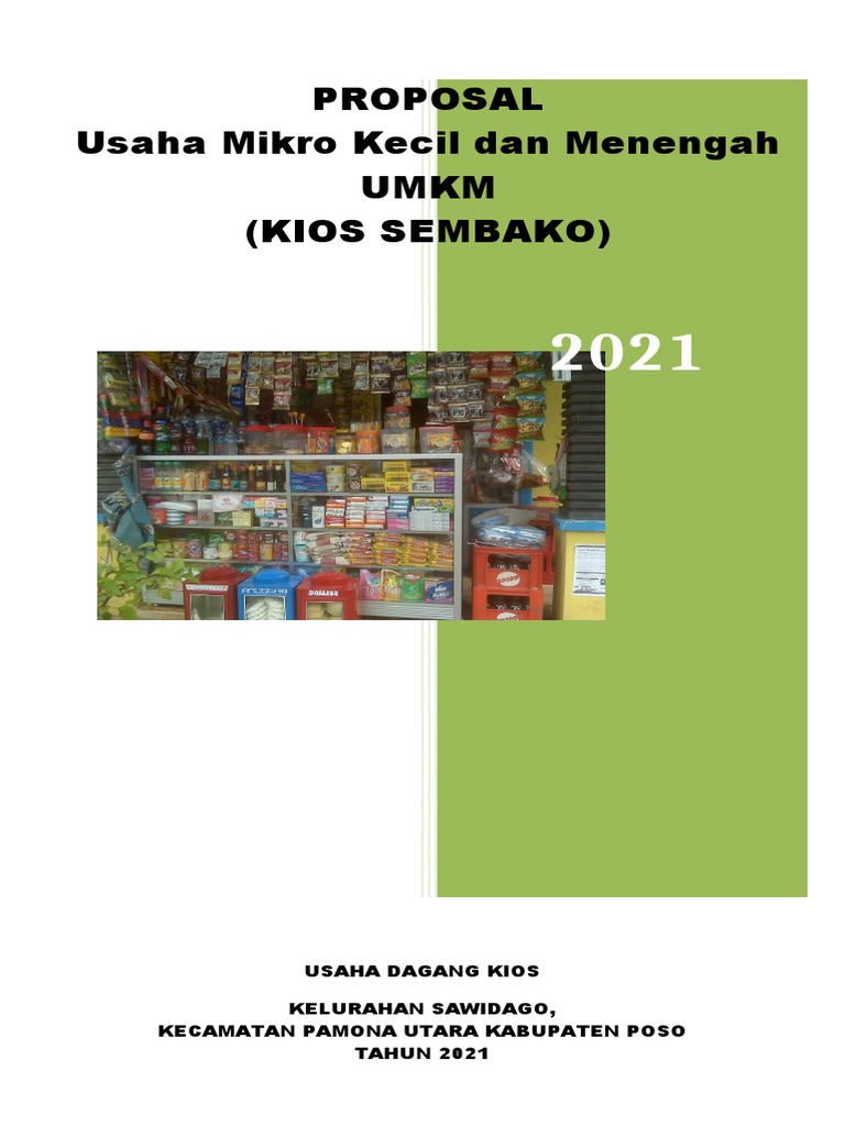Proposal UMKM Kios Sembako | PDF