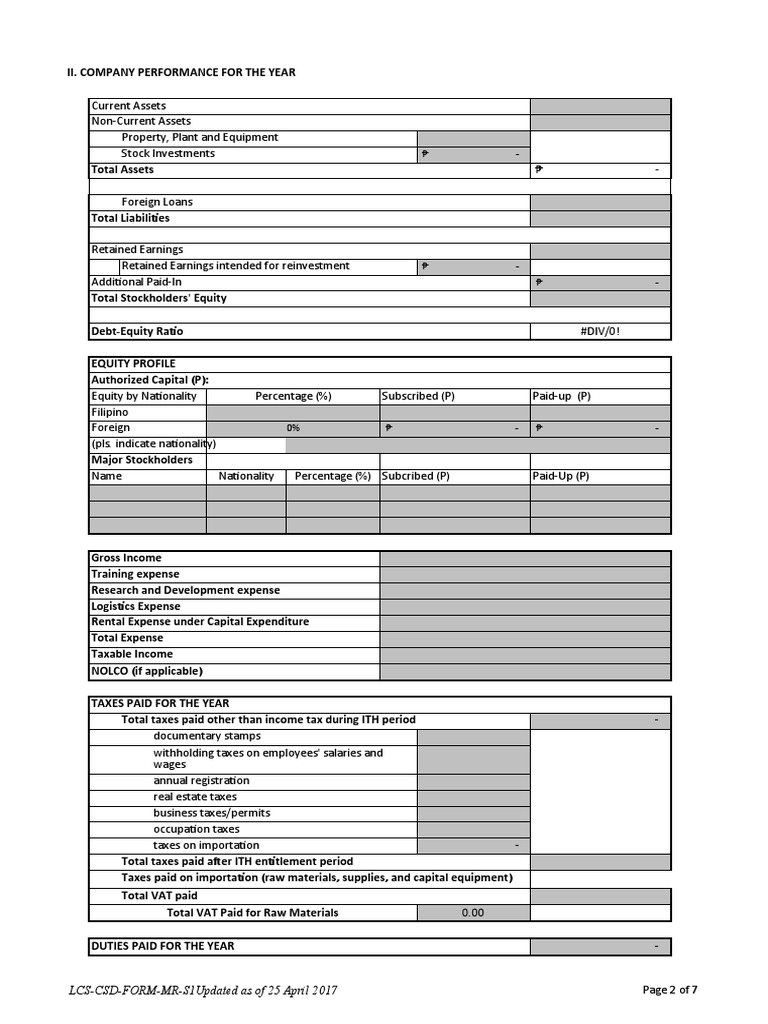 LCS-CSD-FORM-MR-S1Updated As of 25 April 2017 | PDF | Labour Economics ...