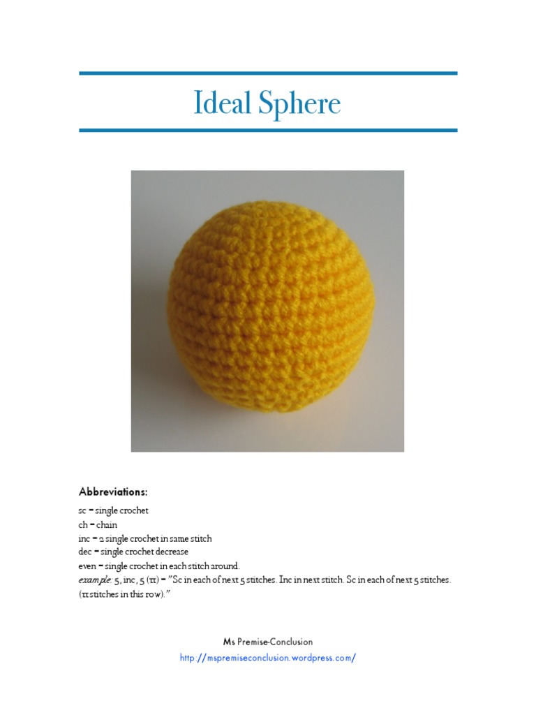 Ideal Sphere: Abbreviations | PDF | Crochet | Textile Arts