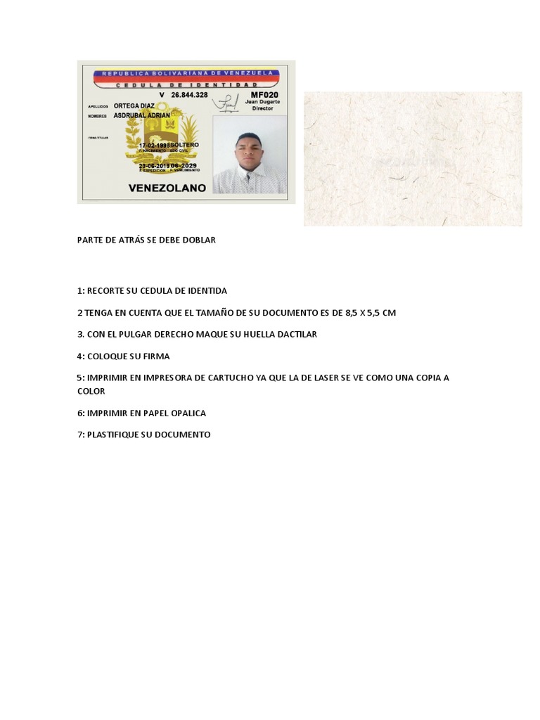 Papel de Cedula | PDF