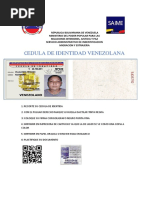 Cedula de Identidad Venezolana: Instrucciones | PDF