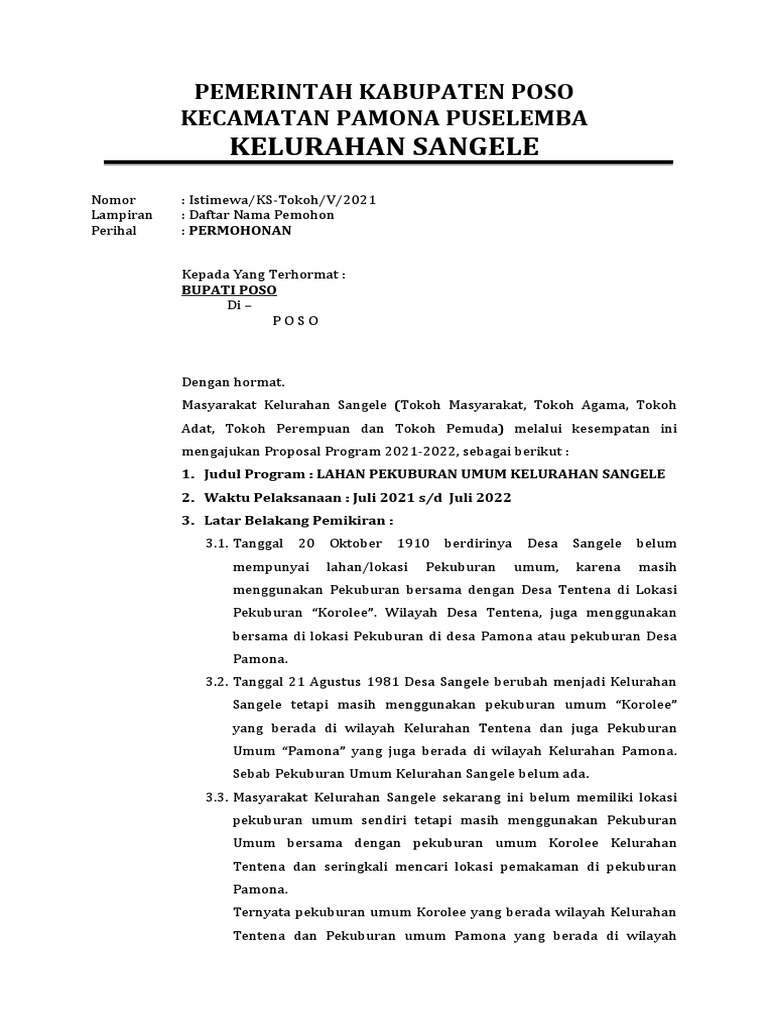 Proposal Kelompok Sangele | PDF