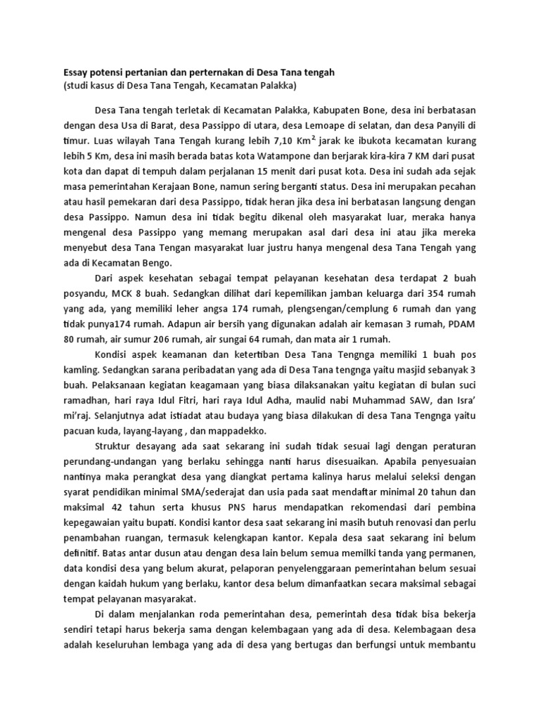 Tugas Essay | PDF | Gaya Hidup