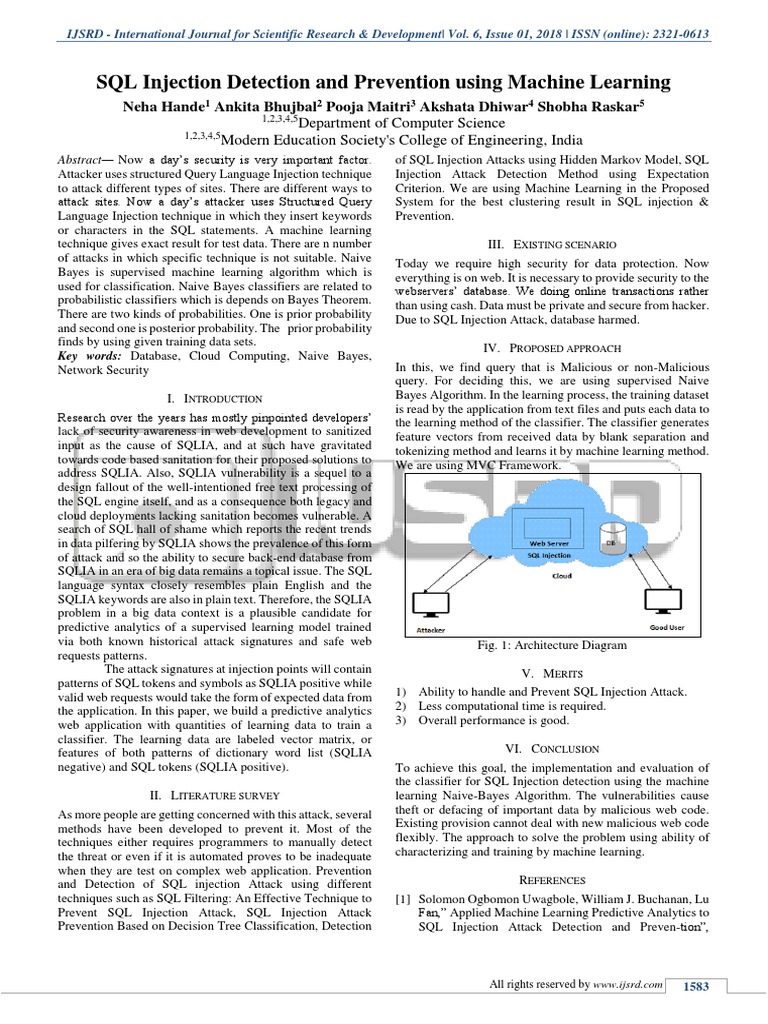 IJSRDV6I10368 | PDF | Machine Learning | Statistical Classification