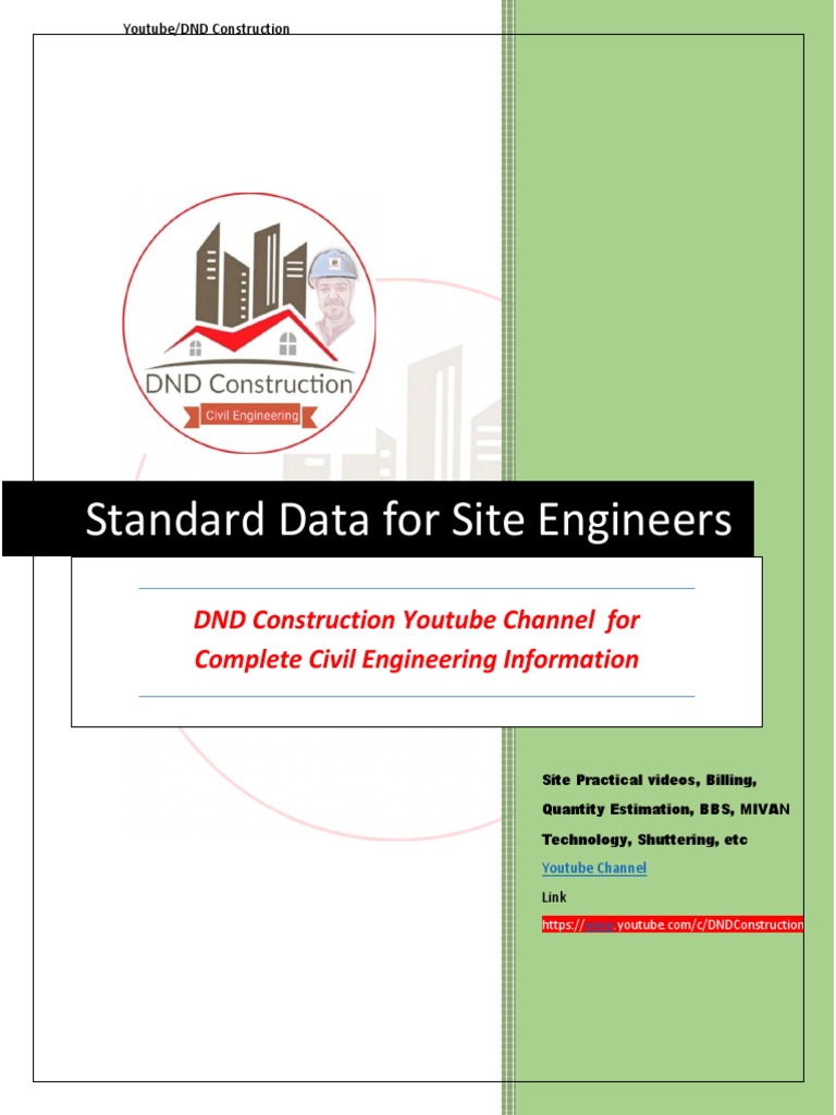 Civil Site Data by DND Construction | PDF | Concrete | Beam (Structure)