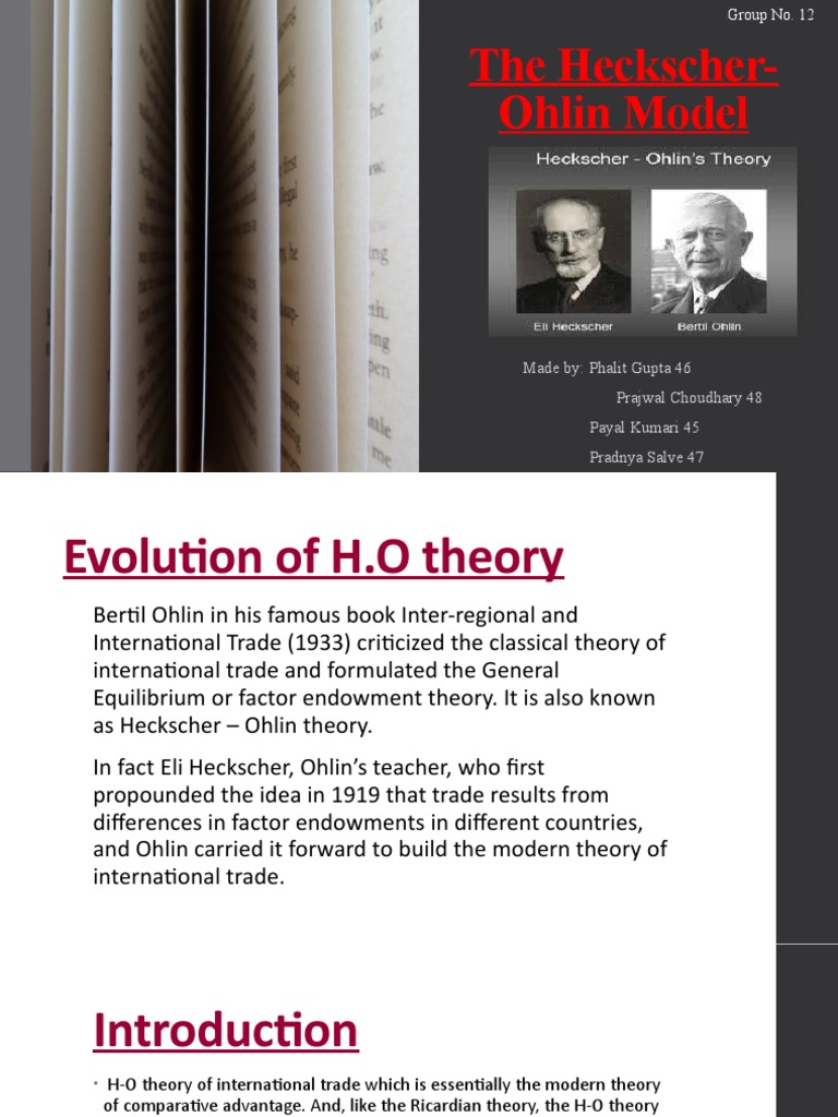 The Heckscher-Ohlin Model IBM | PDF | Economics | Economies