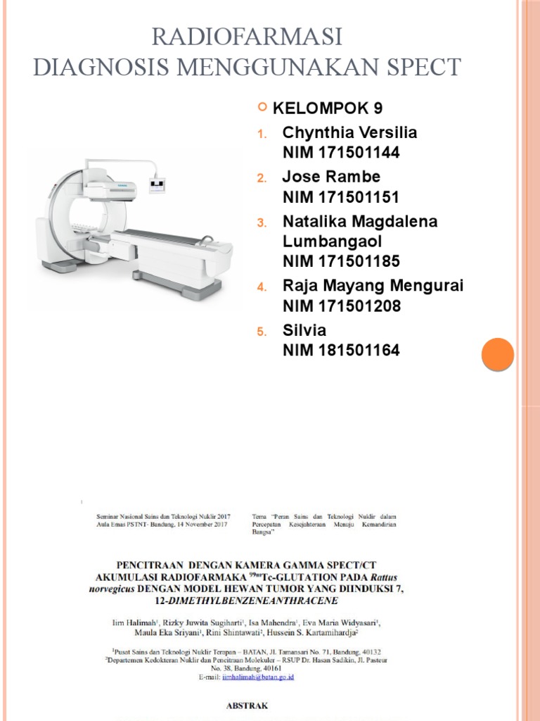 RADIOFARMASI SPECT Kel 9 | PDF