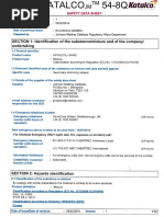 Msds Sugar Cane Molases | PDF | Molasses | Sugarcane