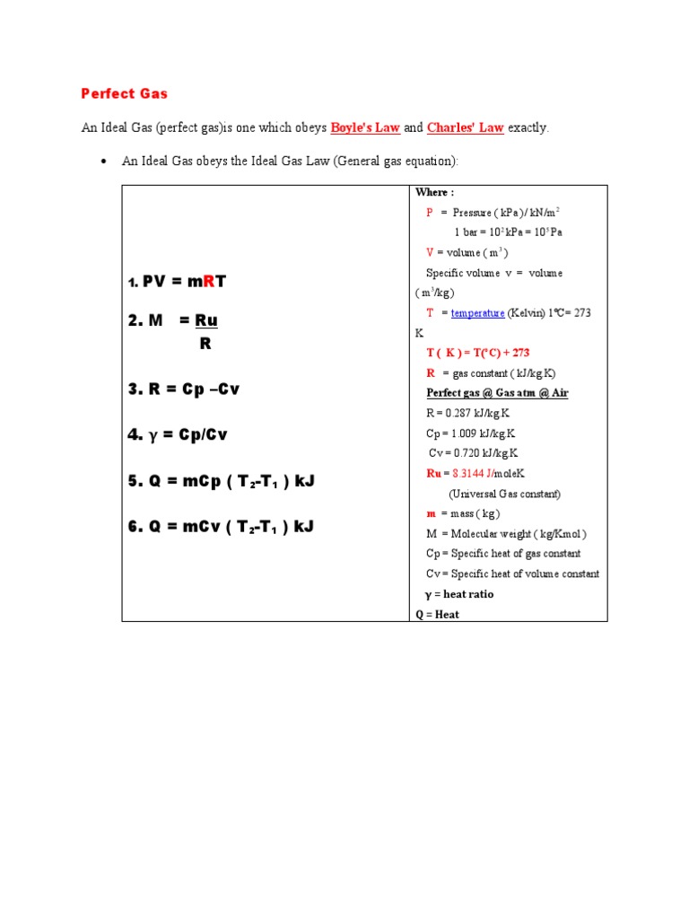 Note Ideal Gas Tutorial | PDF | Gases | Temperature