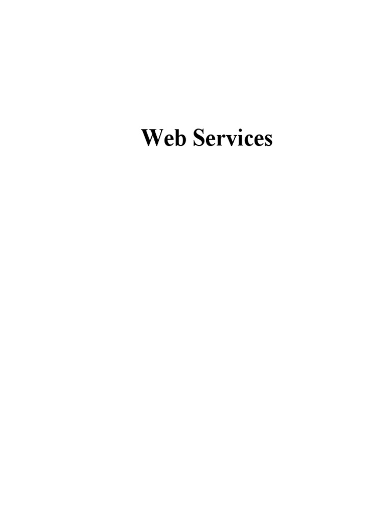 Web Services | PDF | Web Service | Soap