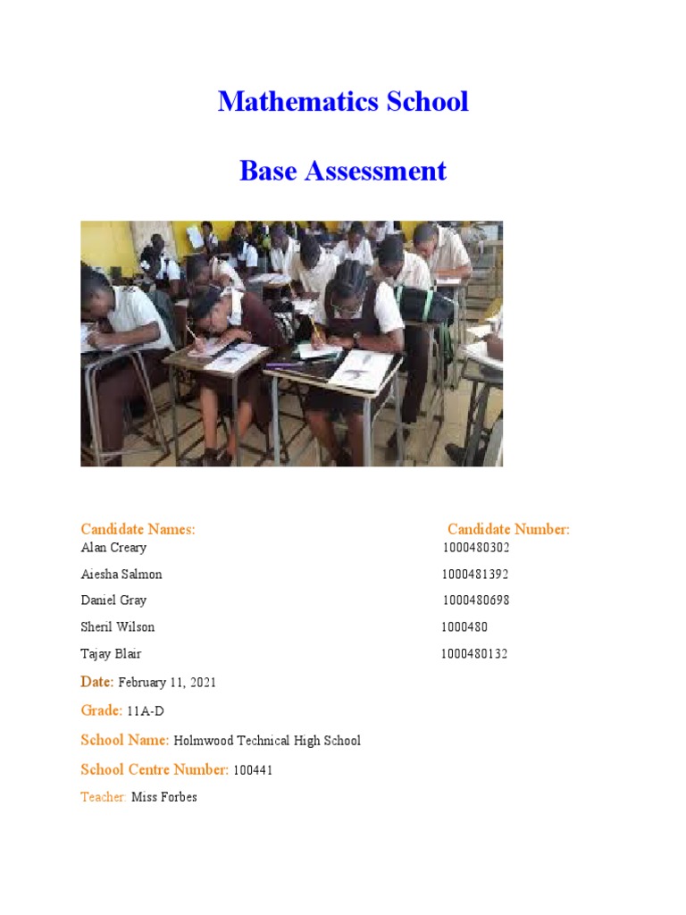 Mathematics Sba | PDF | Educational Technology | Epidemiology