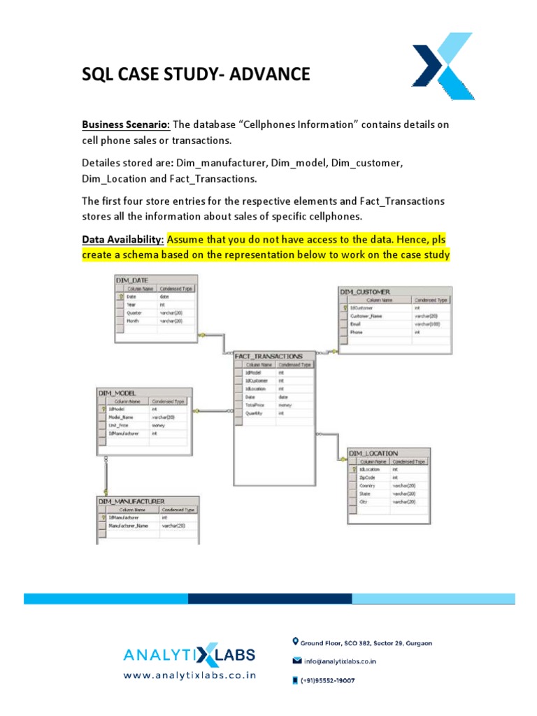SQL Case Study for Data Analysts | PDF