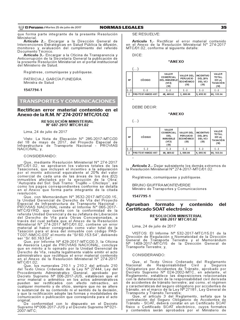 Formato para Soat Electronico | PDF | Seguro | Regulación