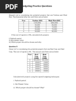 Payback Period Practice Questions | PDF
