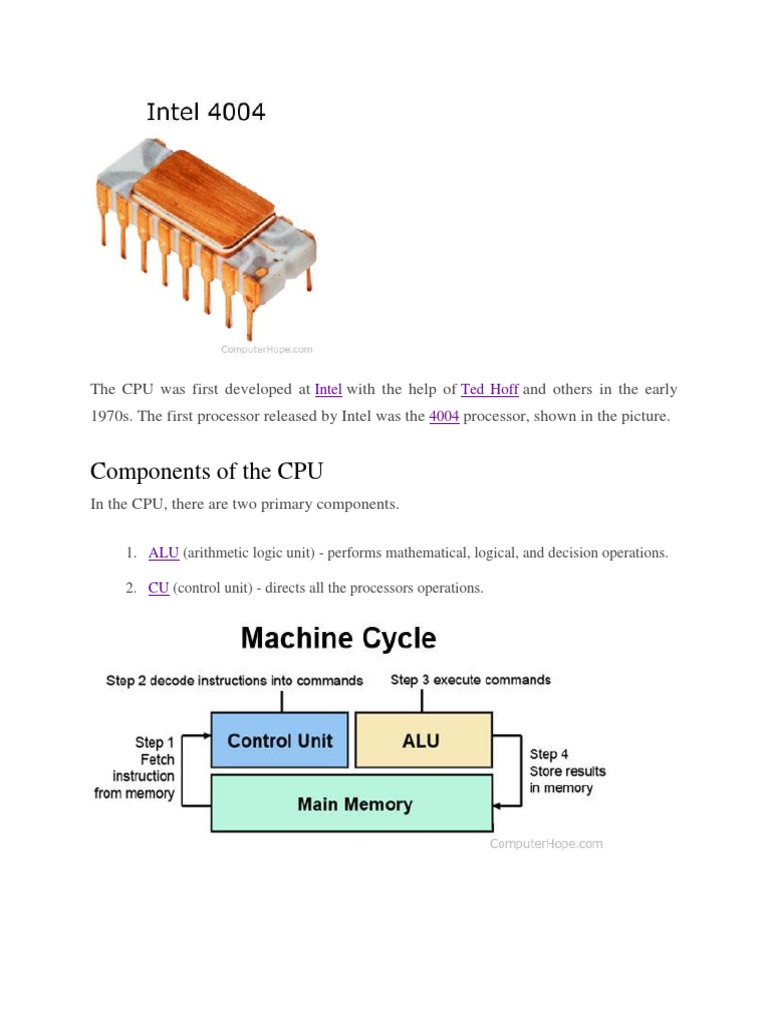 CPU Components and Performance Factors | PDF | Multi Core Processor ...