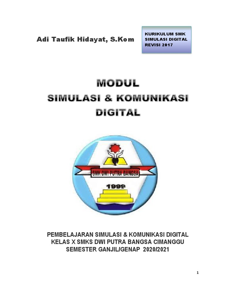 Modul Simkomdig Smks DPB Cimanggu Kelas X Covid-19 2020-2021 | PDF