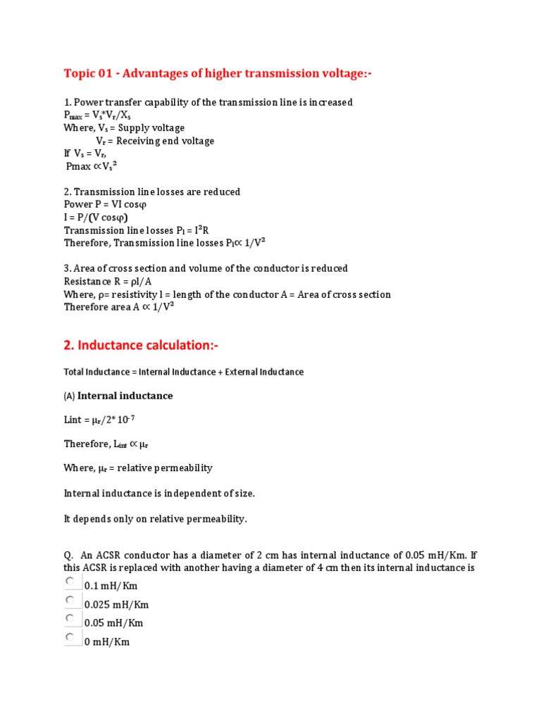 Inductance And Capacitance Calculation Pdf