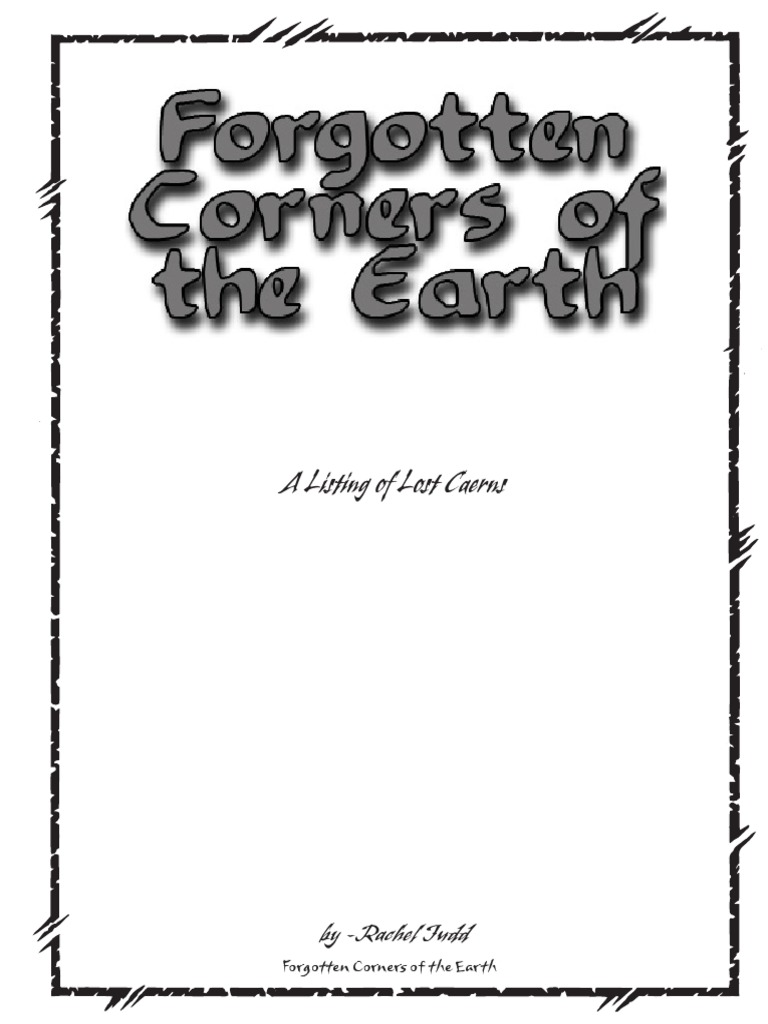 A Listing of Lost Caerns: by - Rachel Judd | PDF | Religion And Belief ...