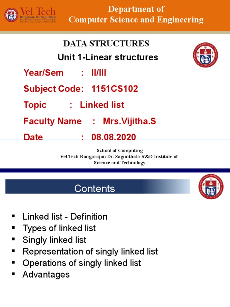 Linked List | PDF | Pointer (Computer Programming) | Information Technology Management