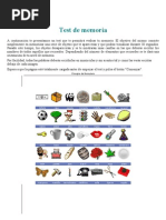 Test de Memoria Visual: Objetos | PDF
