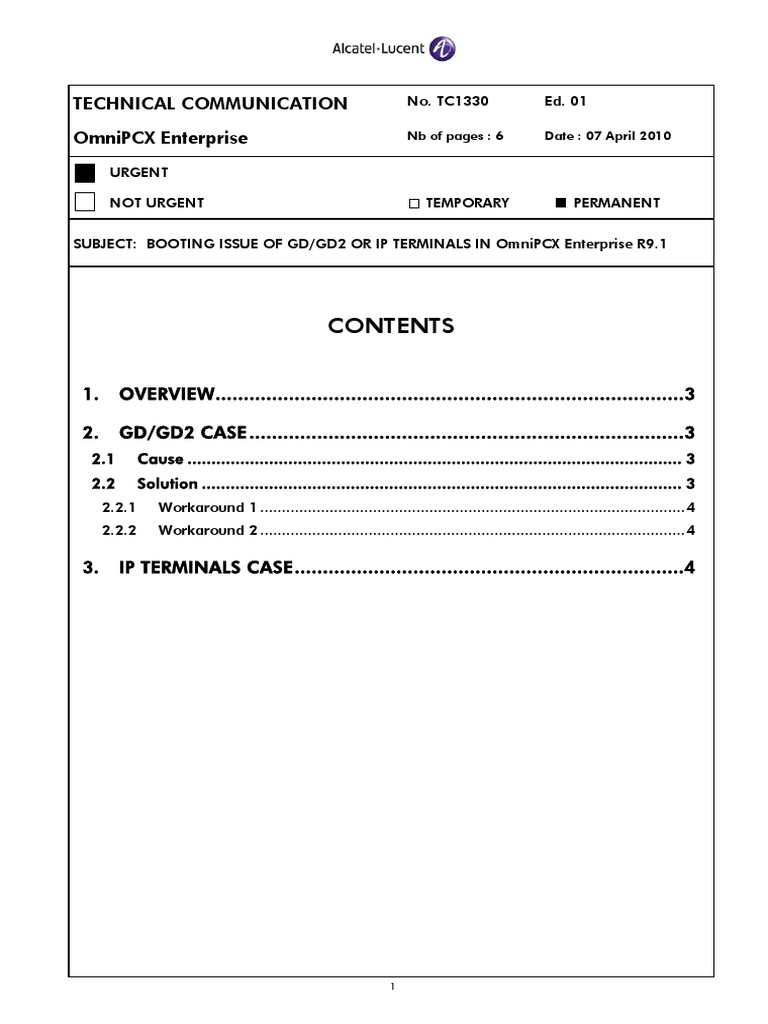 TC1330 Booting Issue of GD - gd2 | PDF | Session Initiation Protocol | Booting