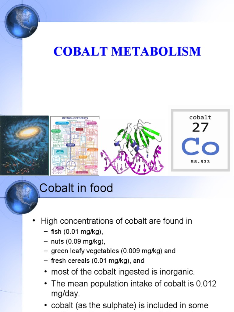 Cobalt Metabolism | PDF | Vitamin B12 | Digestion