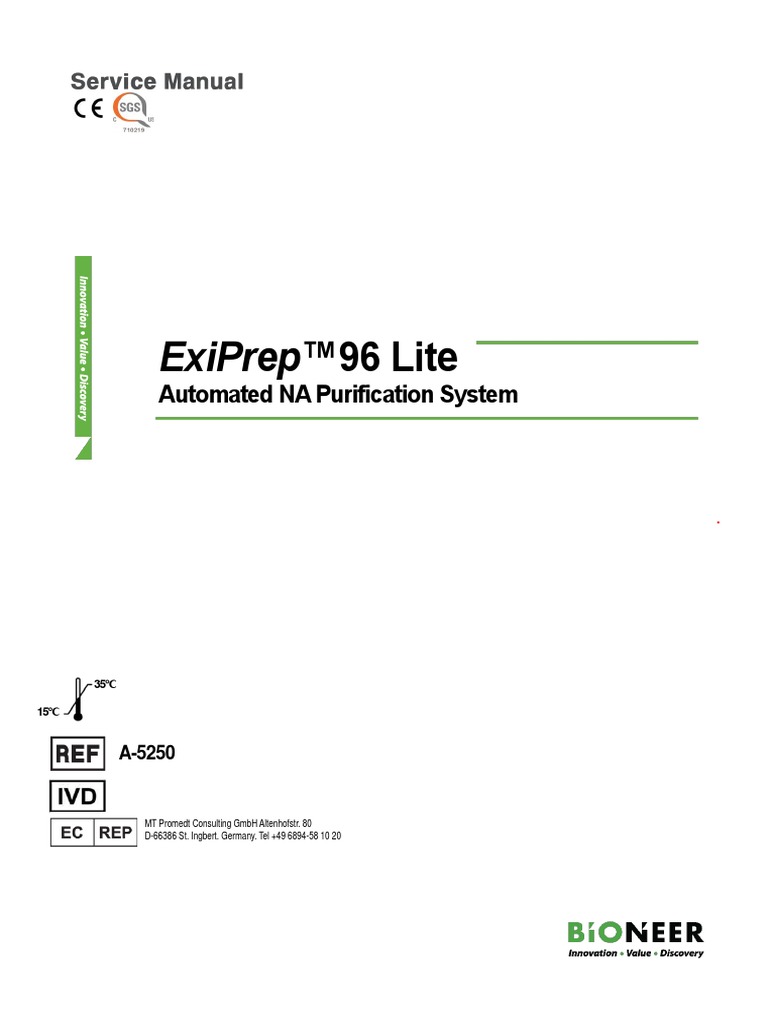 ExiPrep96 Lite Service Manual en V1 | PDF | Belt (Mechanical) | Screw