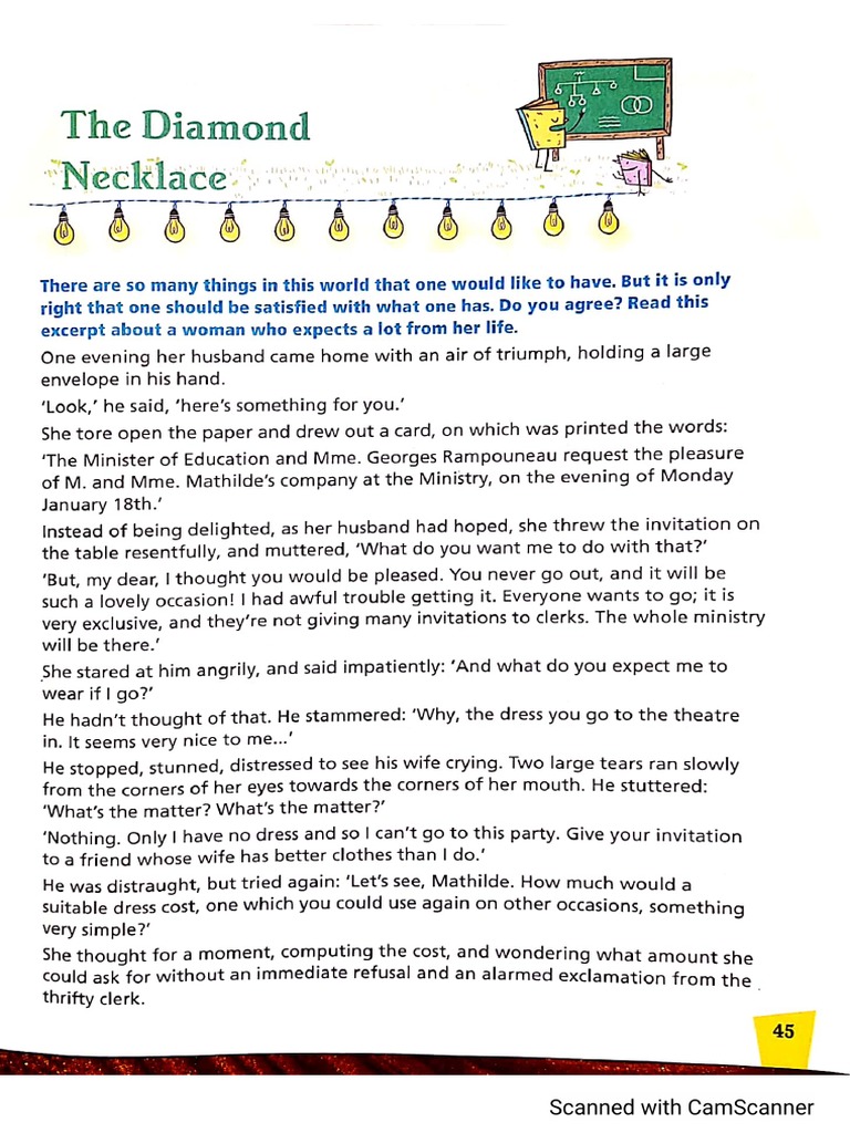 Comprehension - The Diamond Necklace | PDF