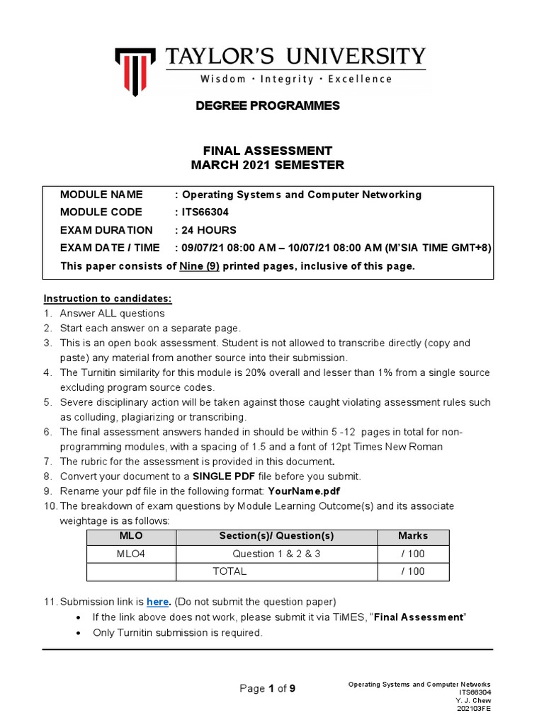 OSCN Exam Paper | PDF