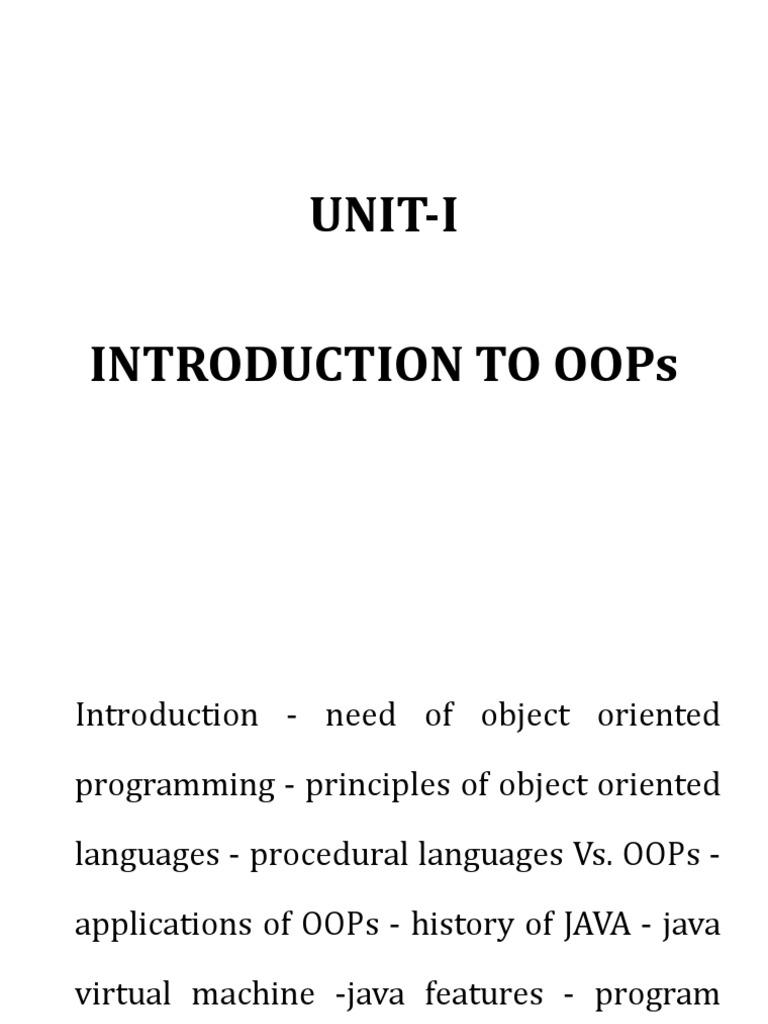 Unit 3 Pdf Java Virtual Machine Object Oriented Programming