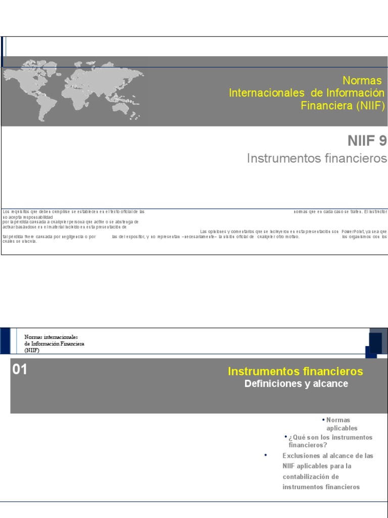 Diapositivas Niif 9 | PDF | normas internacionales de INFORMACION ...
