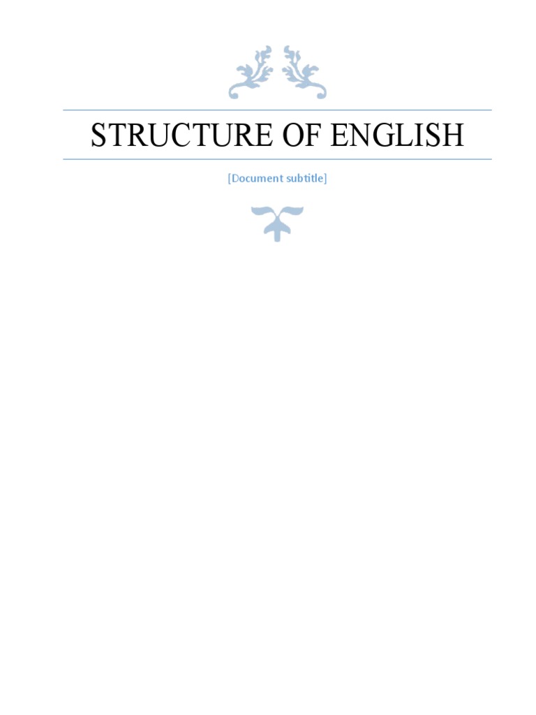 Structure of English | PDF | English Language | Vowel