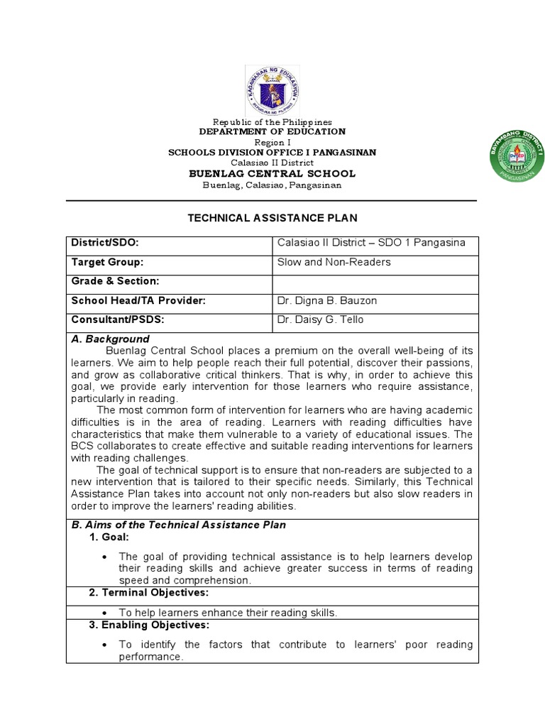 Technical Assistance Plan 2021 | PDF | Educational Technology | Teachers