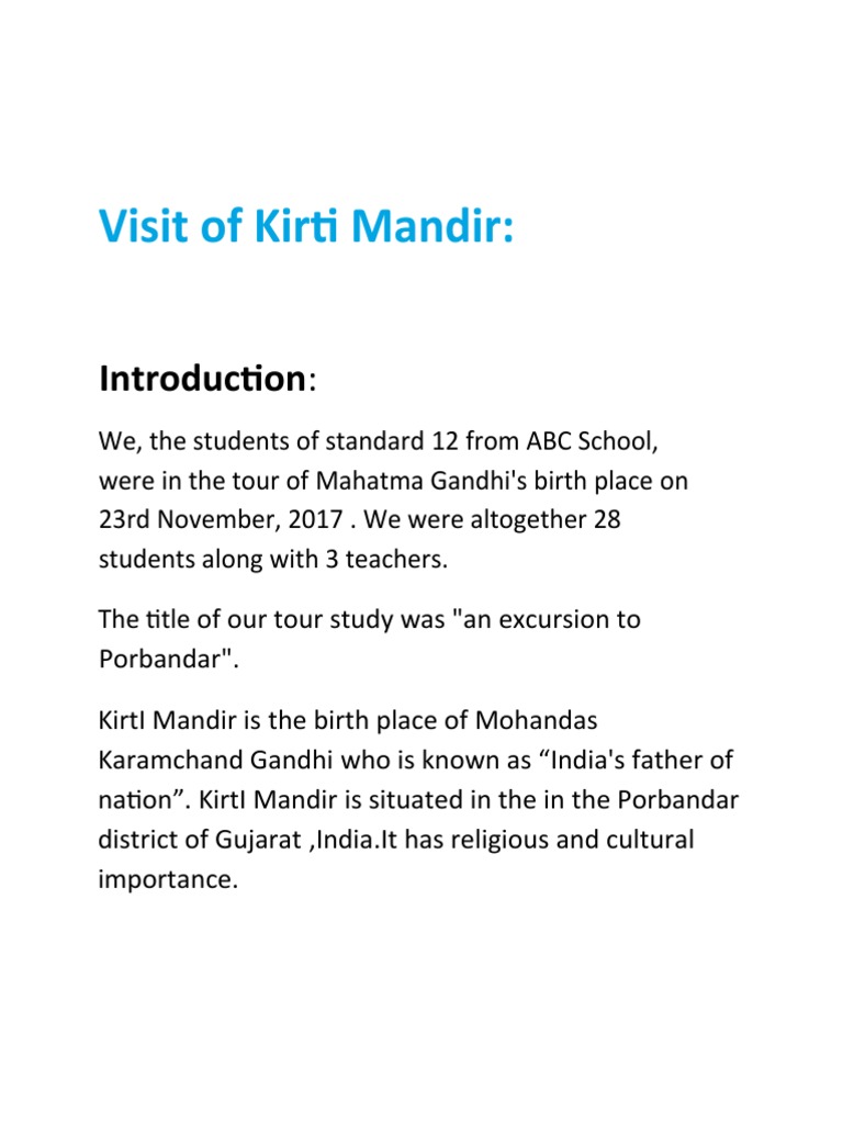 Educational Tour Report | PDF | Religion & Spirituality