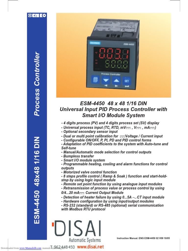 Esm 4450 | PDF | Input/Output | Process Control