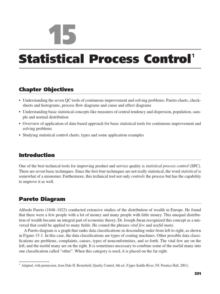 Statistical Process Control: Chapter Objectives | PDF | Mode (Statistics) | Standard Deviation