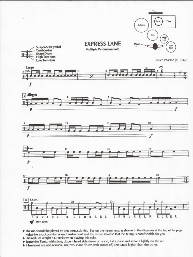 Express Lane Multiple Percussion Solo | PDF