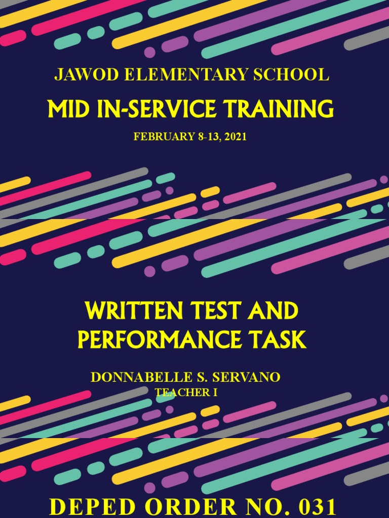 Written Test and Performance Task | PDF | Test (Assessment) | Multiple ...