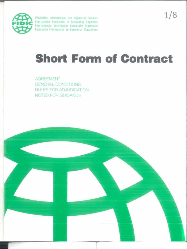 FIDIC (Green Book) | PDF