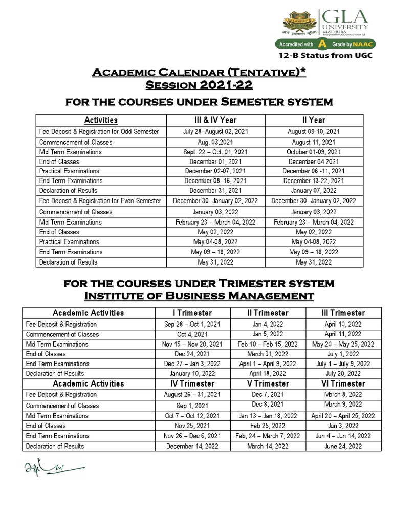 Academic Calendar 2021-22 Overview | PDF | Academic Term | Educational ...