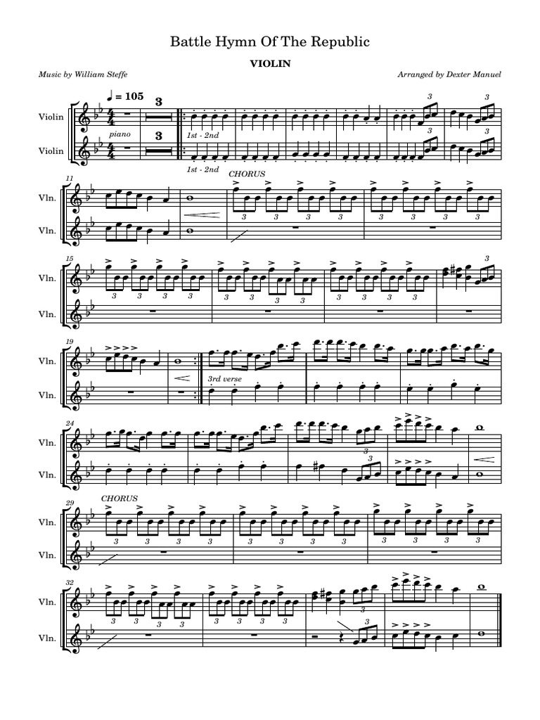 Battle Hymn of The Republic | PDF